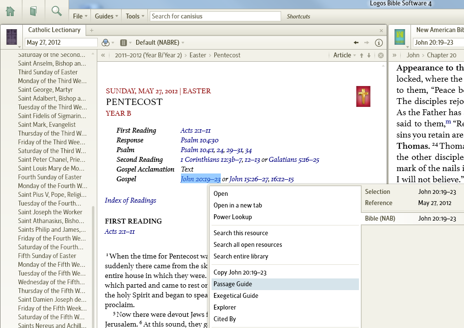 Using Lectionary Resources in Logos Bible Software - Verbum Blog