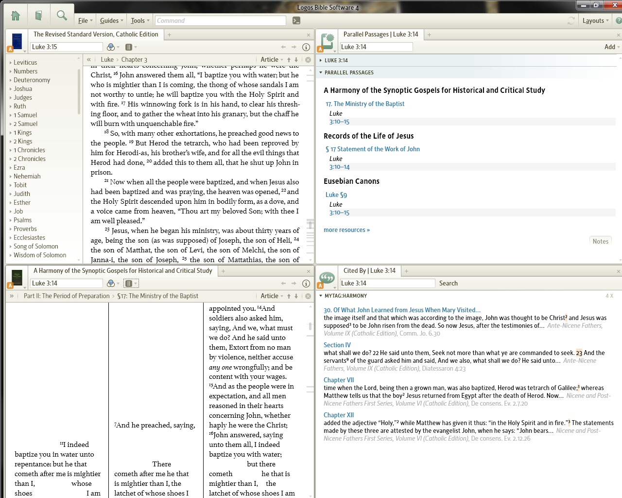 Bible Harmonies and Parallel Passages - Verbum Blog